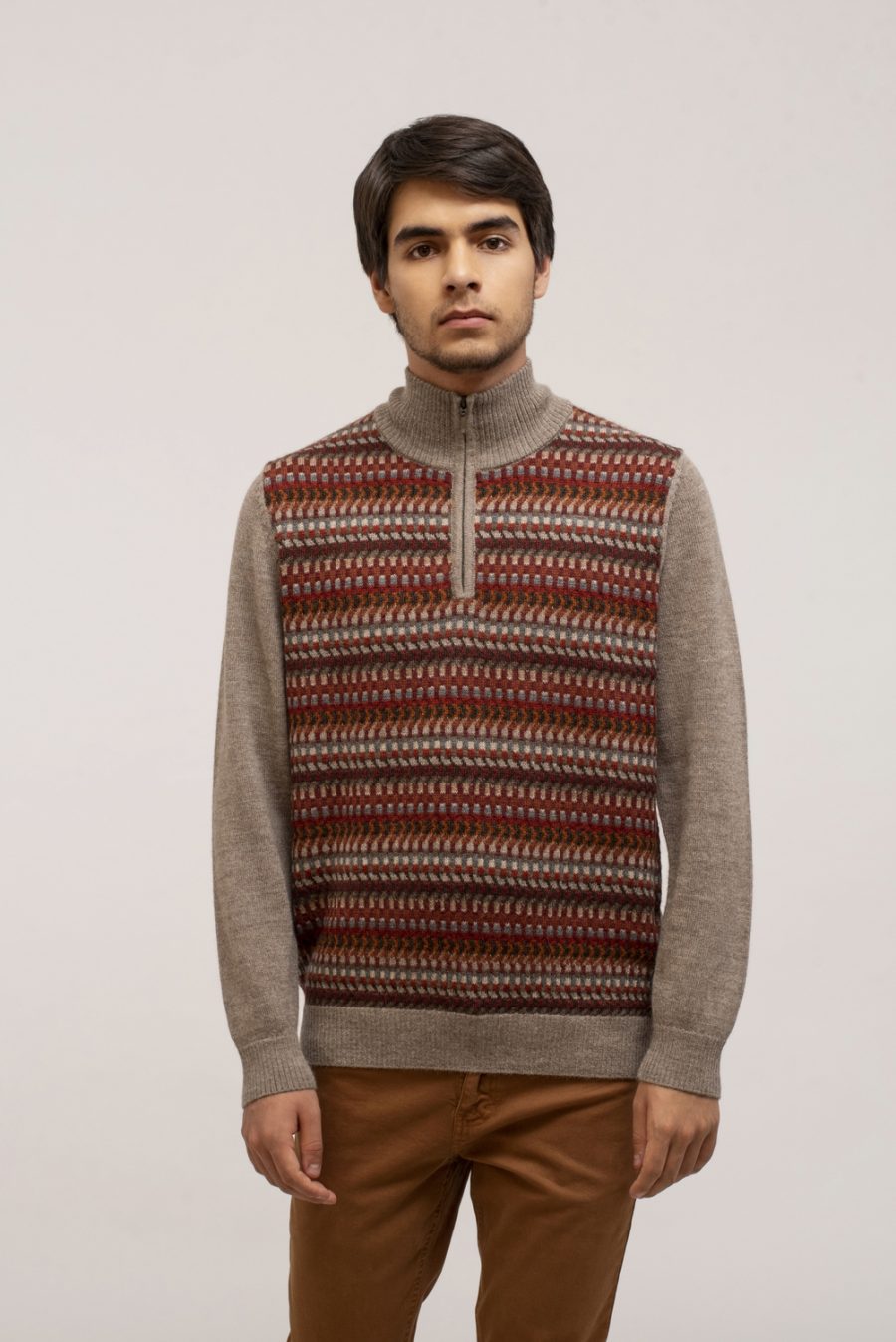 Chompa Capac Guinda - Pure Alpaca