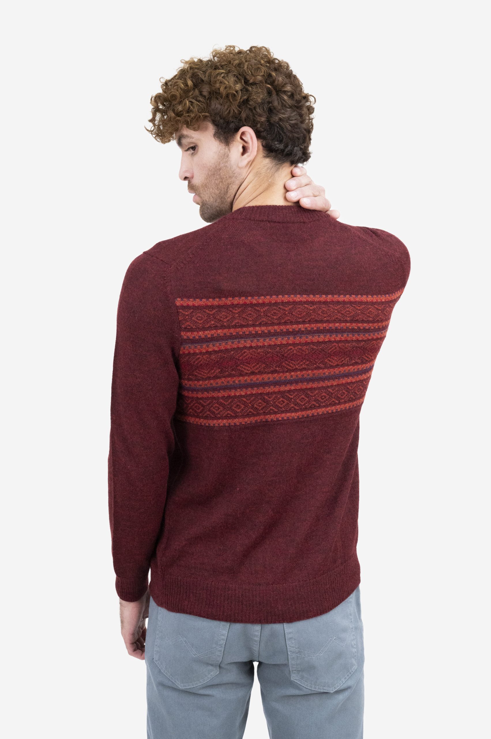 Chompa Trujillo Guinda - Pure Alpaca