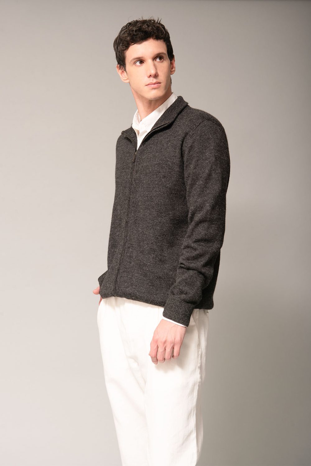 Casaca James Charcoal - Pure Alpaca