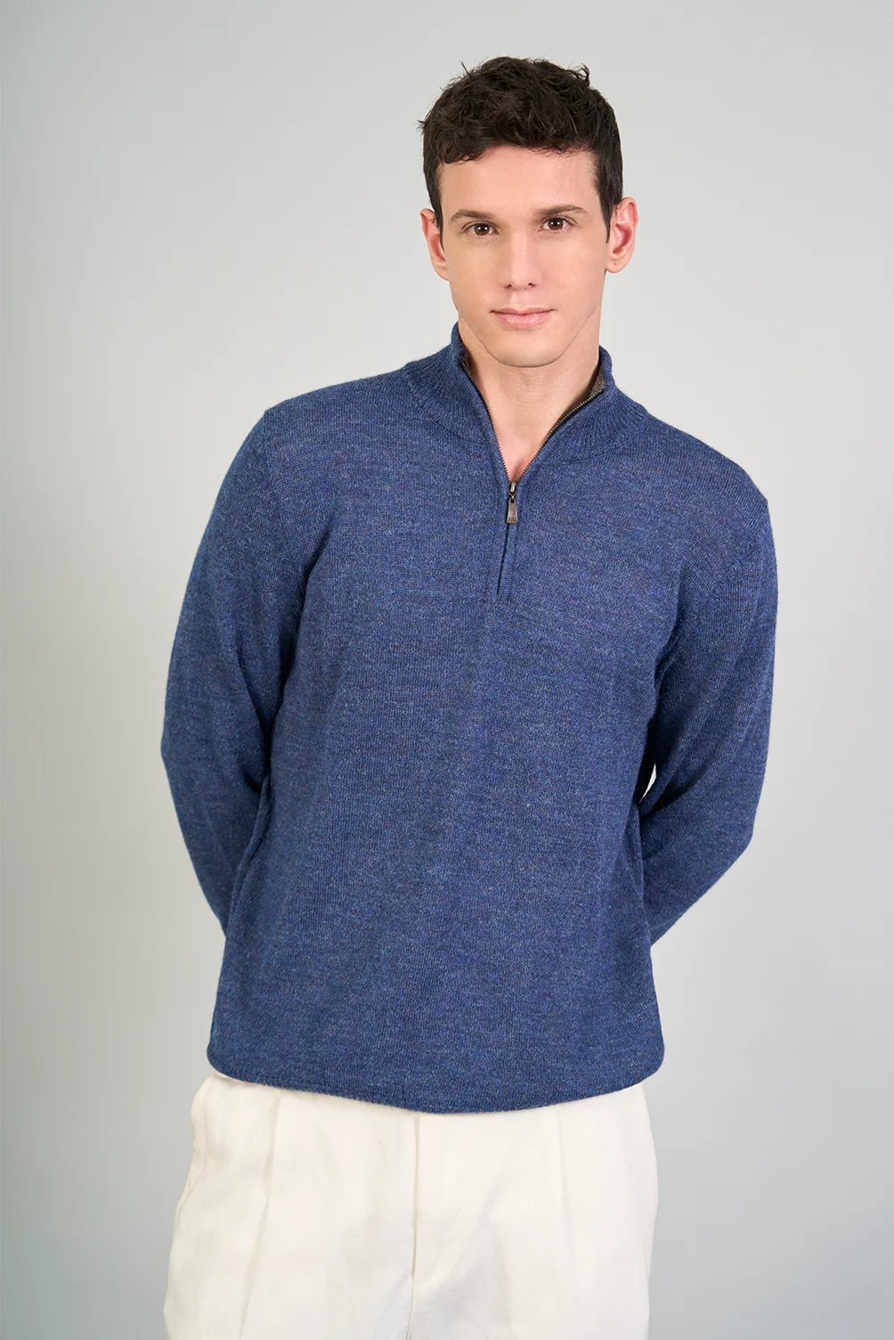 Troyer Antonio Azul/Gris - Pure Alpaca