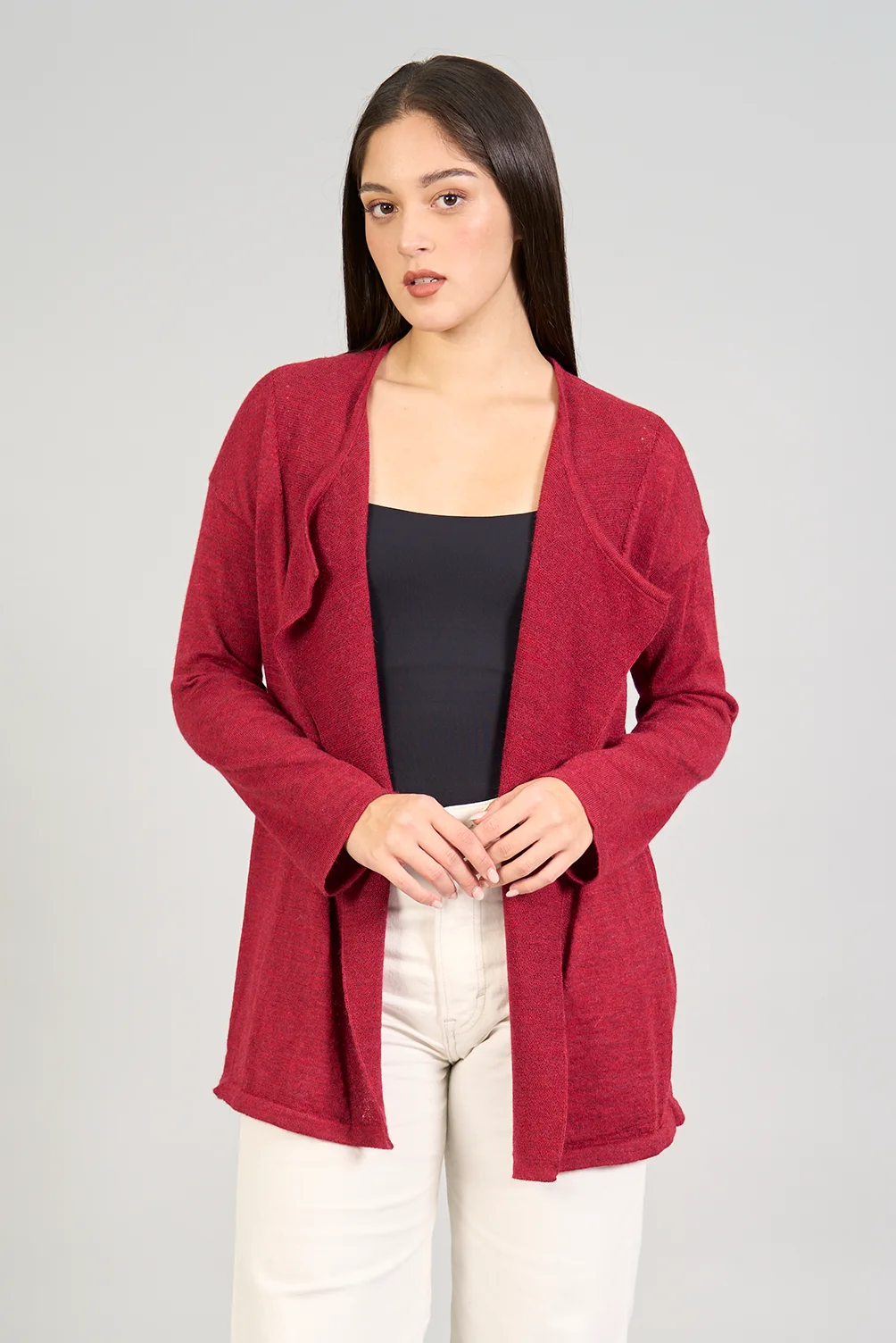 Lara Cherry Coat - Pure Alpaca